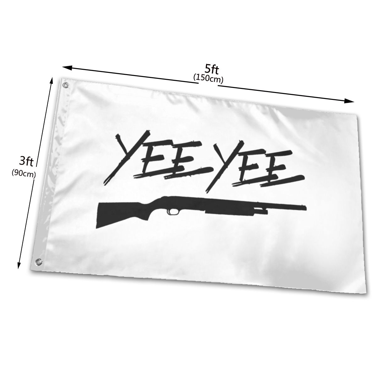 Fly Breeze 3 X 5 Ft Flag Yee Yee Black Flag Canvas Decor Outside Garde ...