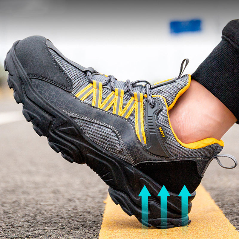 Steel Toe Sneakers for Men Lightweight Cushion Reflective Slip Resista ...