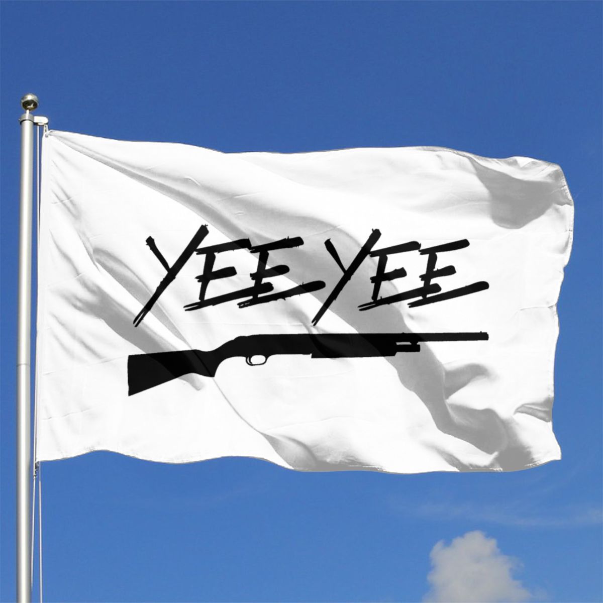 4 X 6 Feet Flag Yee Yee Black Flag Polyester Double Stitched Decor Out ...